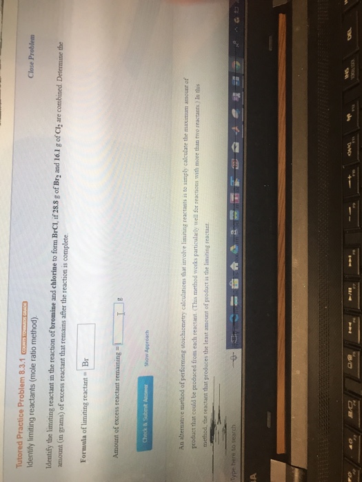 Solved Tutored Practice Problem 8.3.1 Identify limiting | Chegg.com