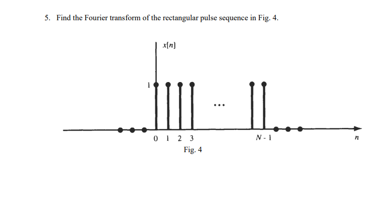 Solved 5. Find the Fourier transform of the rectangular | Chegg.com