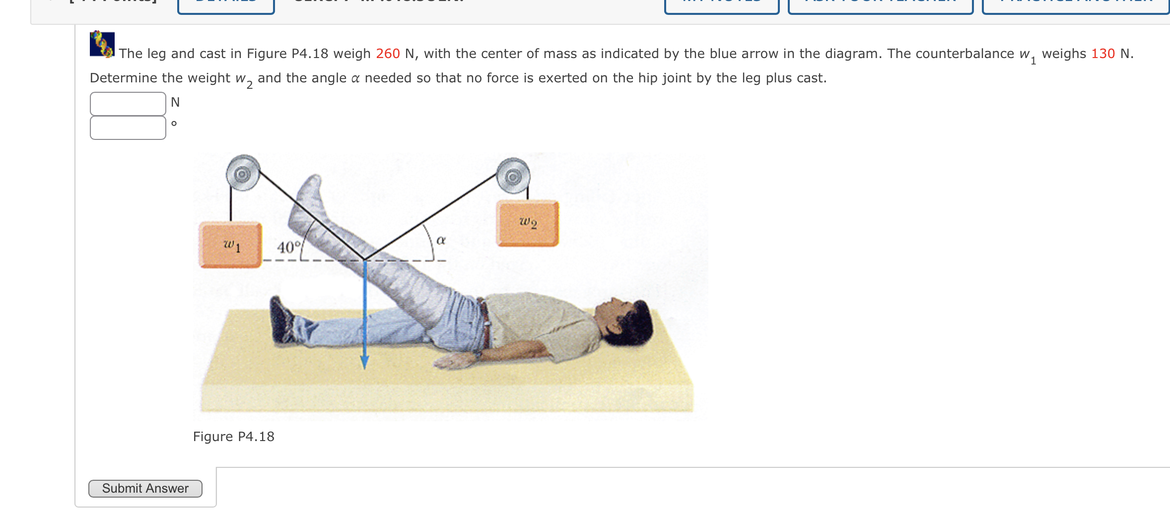 Solved Determine the weight w2 ﻿and the angle α ﻿needed so | Chegg.com