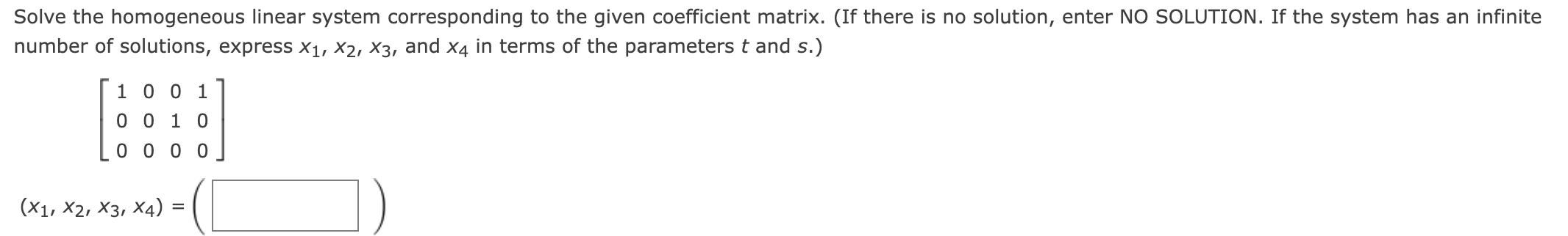 Solved Solve the homogeneous linear system corresponding to | Chegg.com