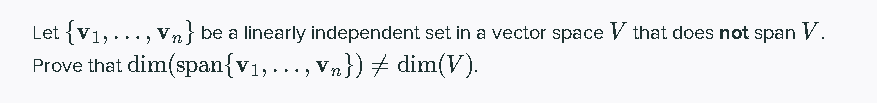 Solved Let {V1, ..., Vn} be a linearly independent set in a | Chegg.com