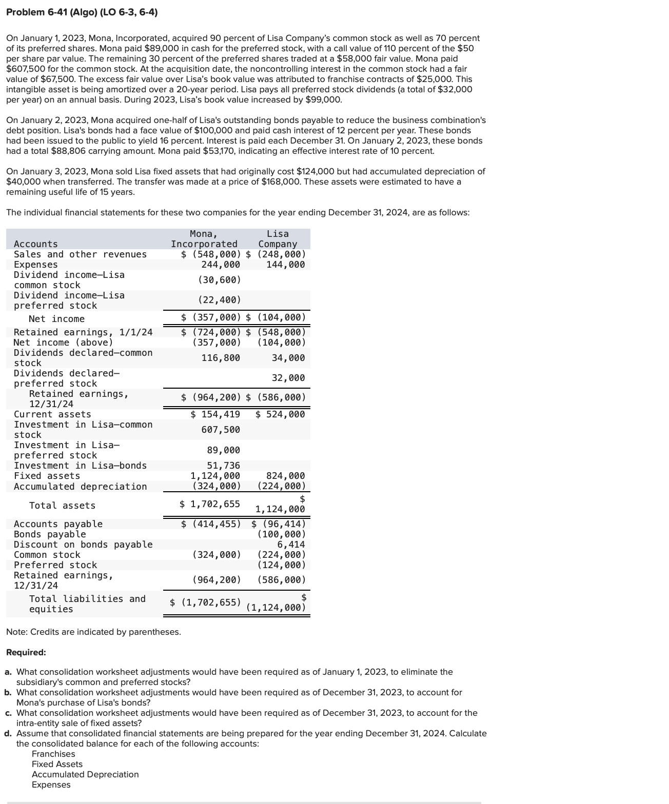 Solved Problem 6-41 (Algo) (LO 6-3, 6-4) On January 1, 2023, | Chegg.com