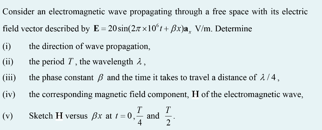 Solved Consider an electromagnetic wave propagating through | Chegg.com