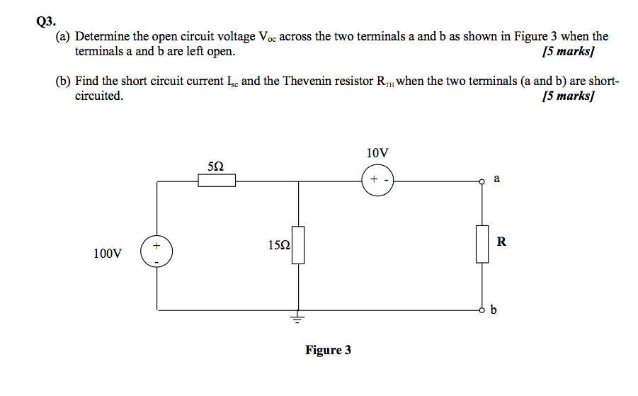 Solved (a) Determine the open circuit voltage Voc across the | Chegg.com