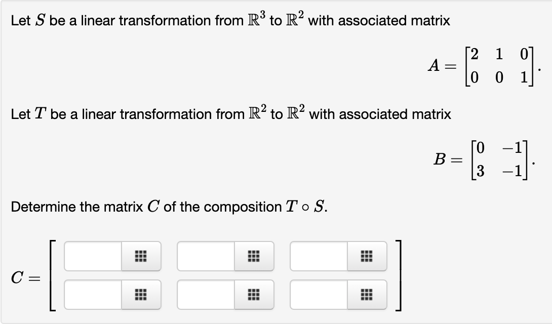 Solved Let S be a linear transformation from R² to R² with | Chegg.com