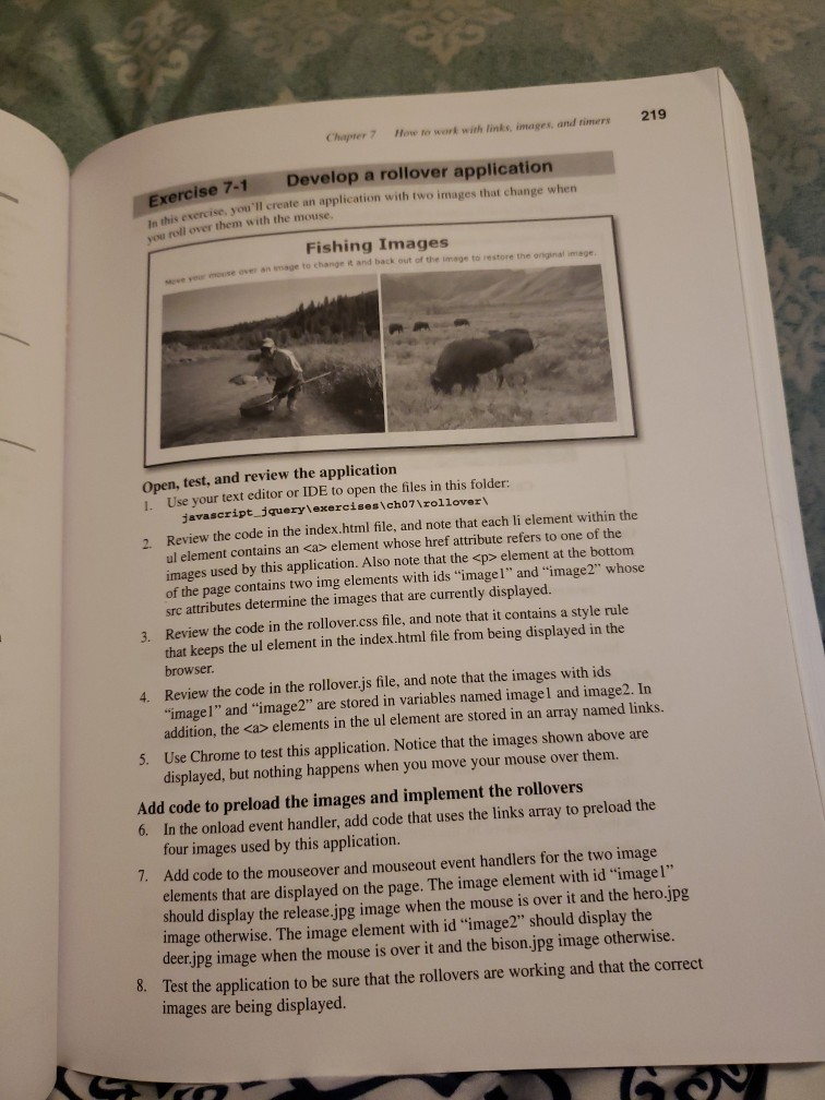 Solved how to create an application with two images that | Chegg.com