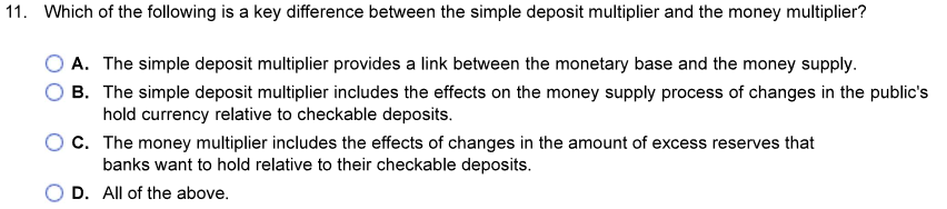 Solved 11. Which of the following is a key difference | Chegg.com