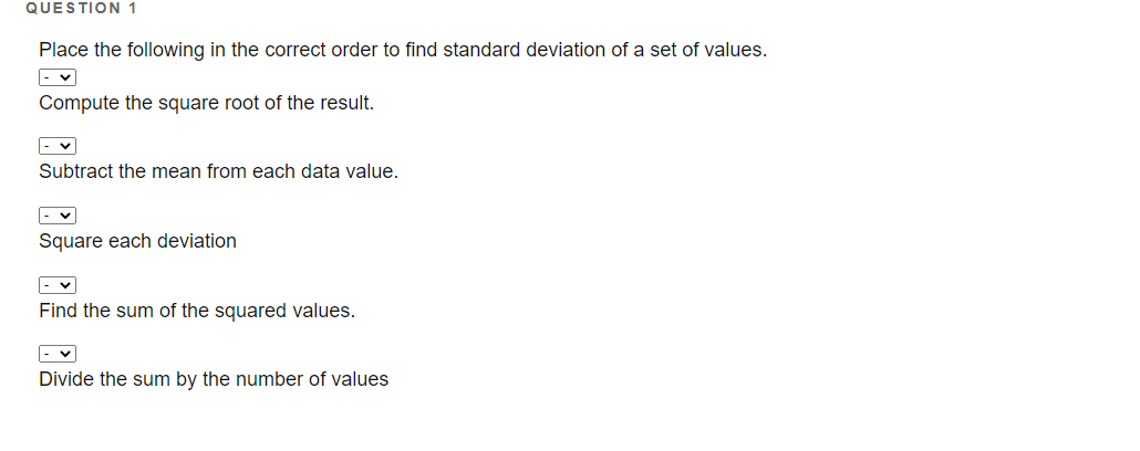 Solved ION 1 Place The Following In The Correct Order Chegg
