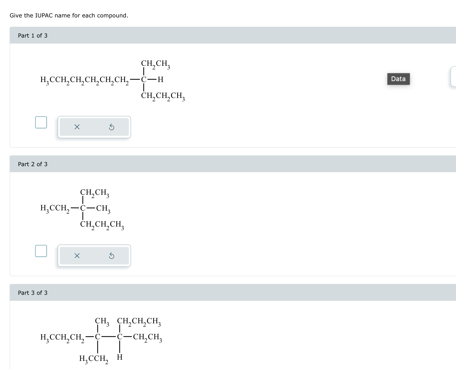 Solved Give the IUPAC name for each compound.Part 1 ﻿of | Chegg.com