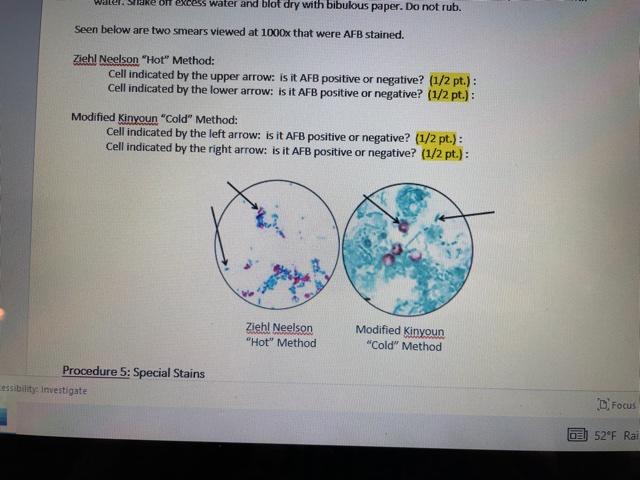 Solved watel Shake or excess water and blot dry with | Chegg.com