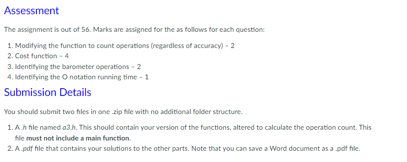 Solved Modify the function to count the number of operations | Chegg.com