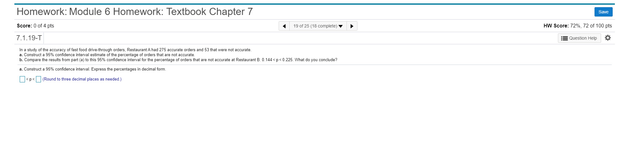 Solved Homework Module 6 Homework Textbook Chapter 7 Save