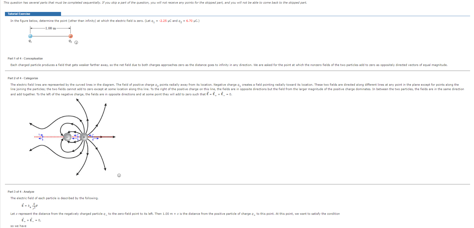 Solved Part 3 of 4 - Analyze The electric field of each | Chegg.com