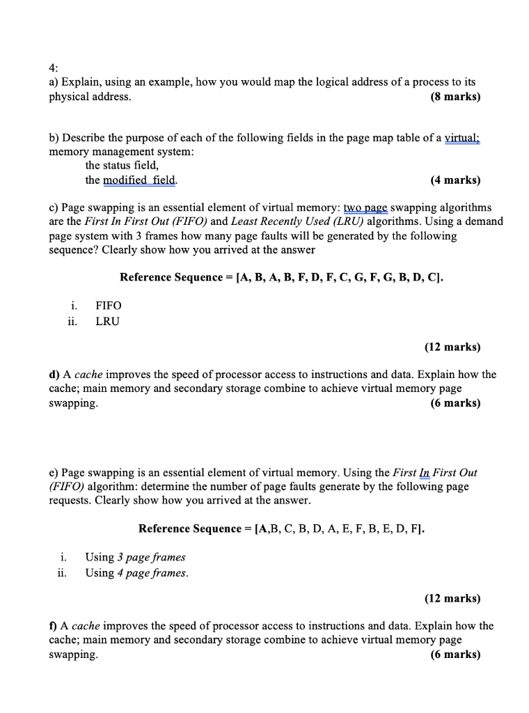 Solved 4: a) Explain, using an example, how you would map | Chegg.com