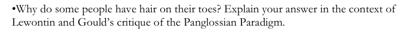 Solved Lewontin and Gould's critique of the Panglossian | Chegg.com