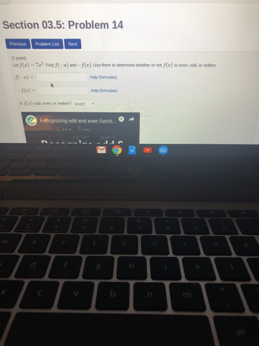 Solved Ection 035 Problem 1 Problem List Next 1 Point Let 