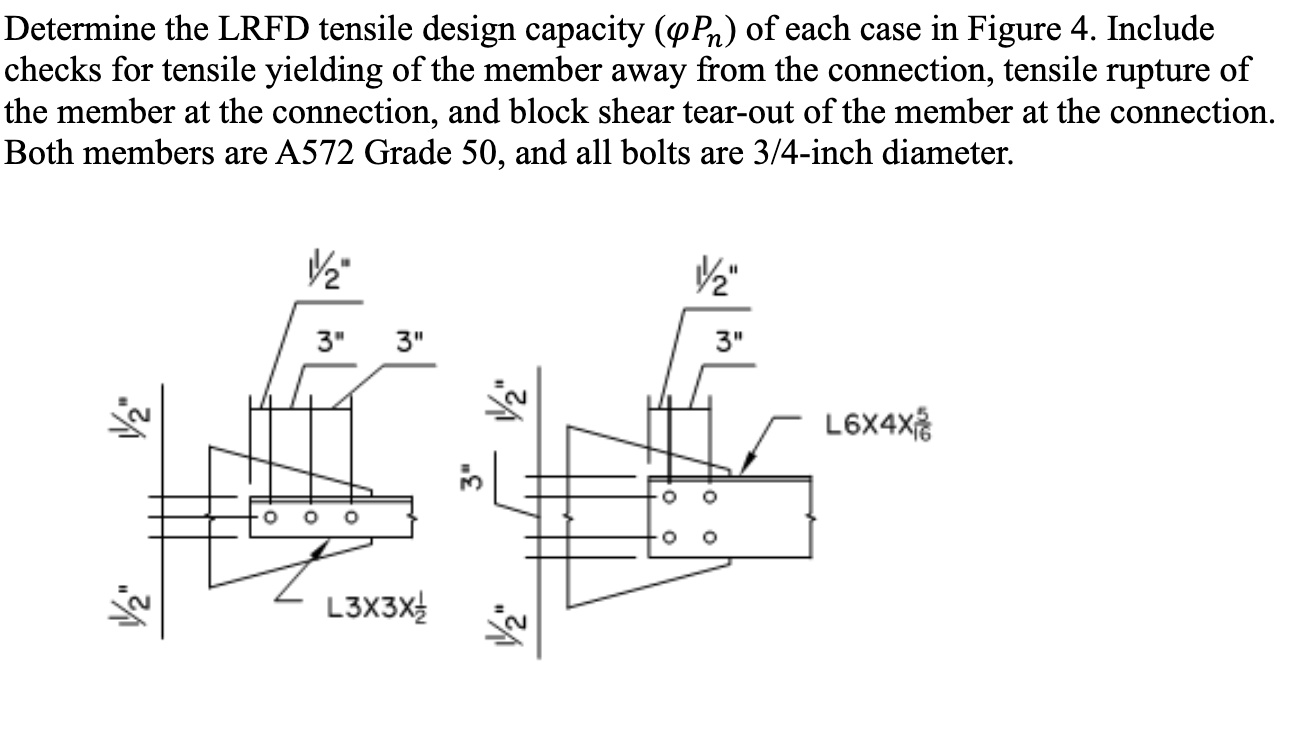 Solved Determine the LRFD tensile design capacity (φPn) of | Chegg.com