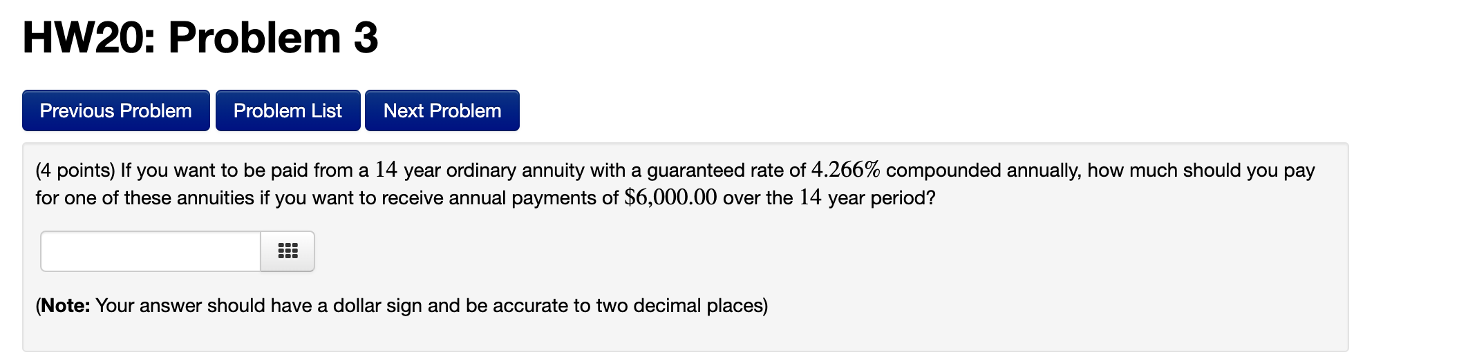 Solved HW20: Problem 3 Previous Problem Problem List Next | Chegg.com