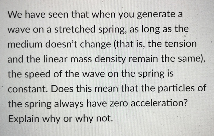 Solved We have seen that when you generate a wave on a | Chegg.com
