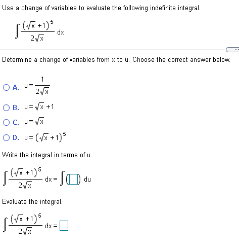 Solved Use a change of variables to evaluate the following | Chegg.com
