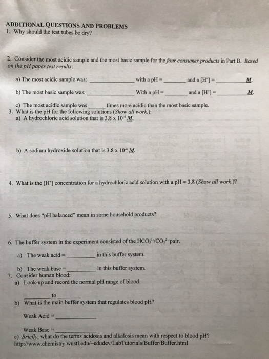 Solved ADDITIONAL QUESTIONS AND PROBLEMS 1. Why should the | Chegg.com