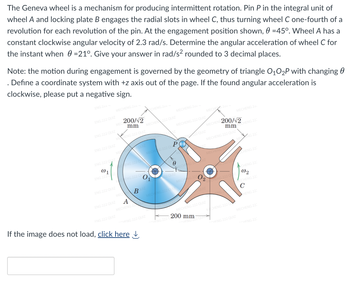 Solved The Geneva wheel is a mechanism for producing | Chegg.com