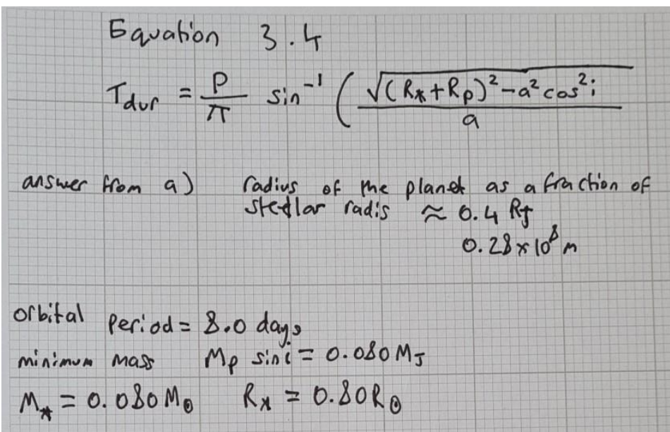 Solved D) (Learning Outcome C3) (i) The measured duration of | Chegg.com