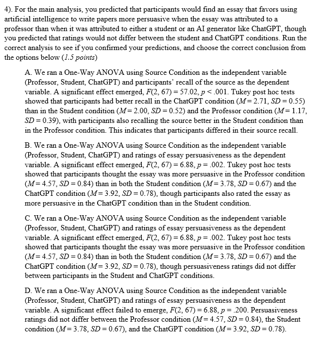 Solved Predictions: Based on source credibility research, | Chegg.com