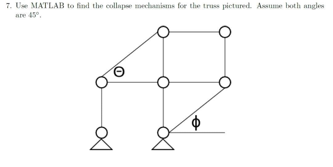 7. Use MATLAB to find the collapse mechanisms for the | Chegg.com