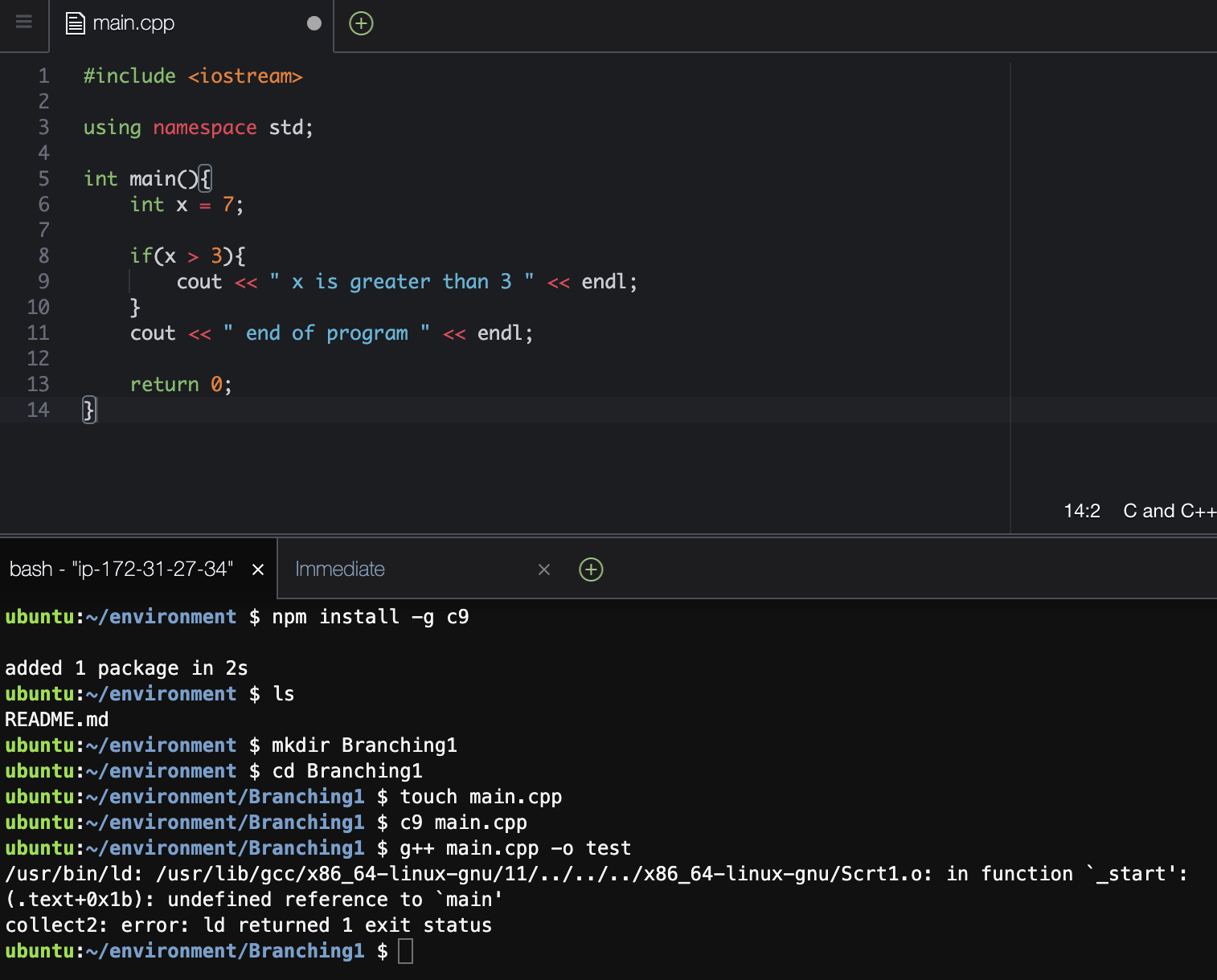 Solved I have an error, which is "undefined reference to | Chegg.com
