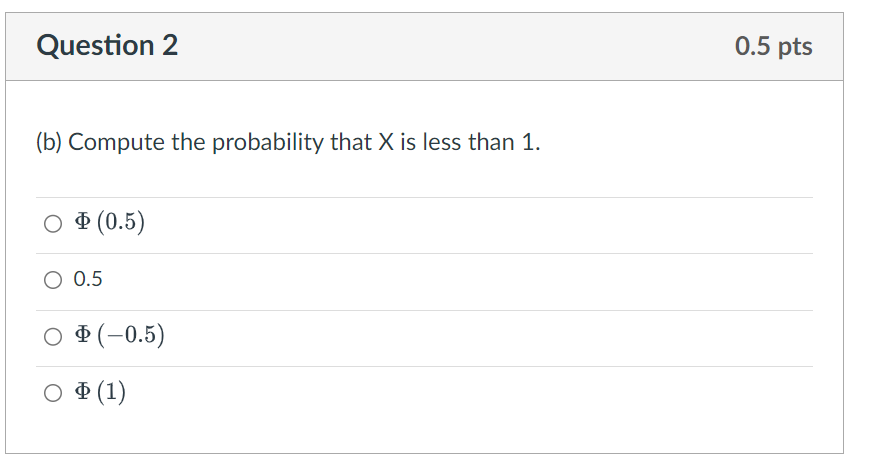 Solved (b) Compute the probability that X is less than 1. | Chegg.com