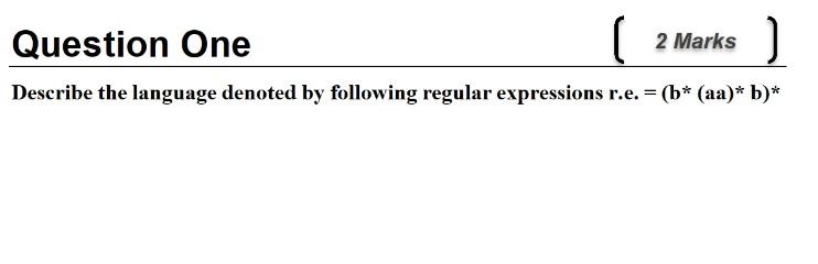 Solved Describe the language denoted by following regular | Chegg.com