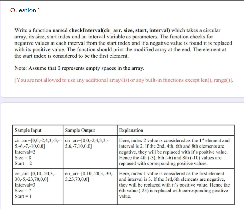 Solved Question 1 Write a function named | Chegg.com