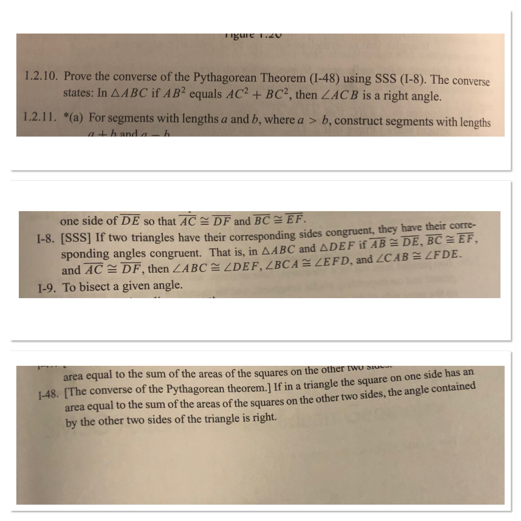 Solved Prove the converse of the Pythagorean Theorem where | Chegg.com