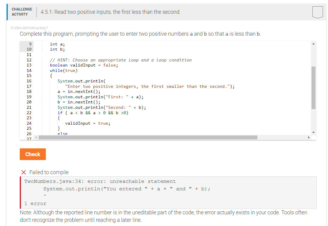 Solved HALLENGE CTIVITY 4.5.1: Read two positive inputs, the | Chegg.com