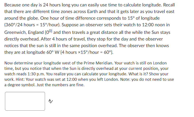 Solved Because one day is 24 hours long you can easily use | Chegg.com