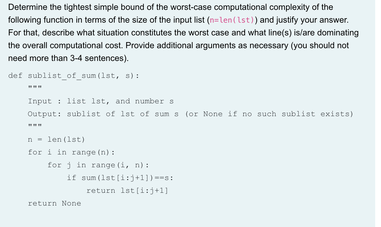 Solved Determine the tightest simple bound of the worst-case | Chegg.com