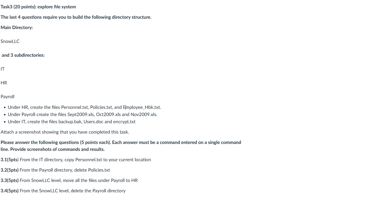 Solved Payroll - Under HR, create the files Personnel.txt, | Chegg.com