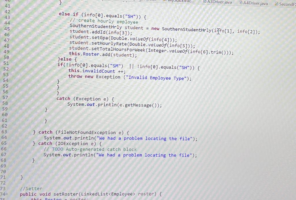 Solved Create a GUI EmployeeRoster class (Pictured Below) | Chegg.com