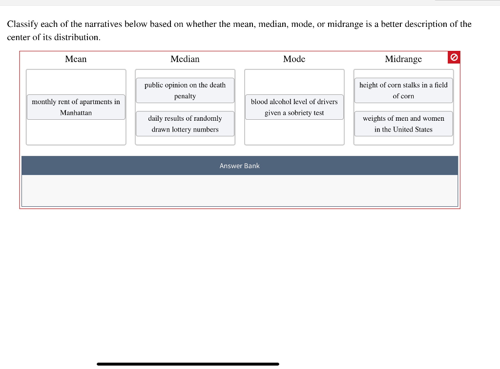Classify each of the narratives below based on | Chegg.com