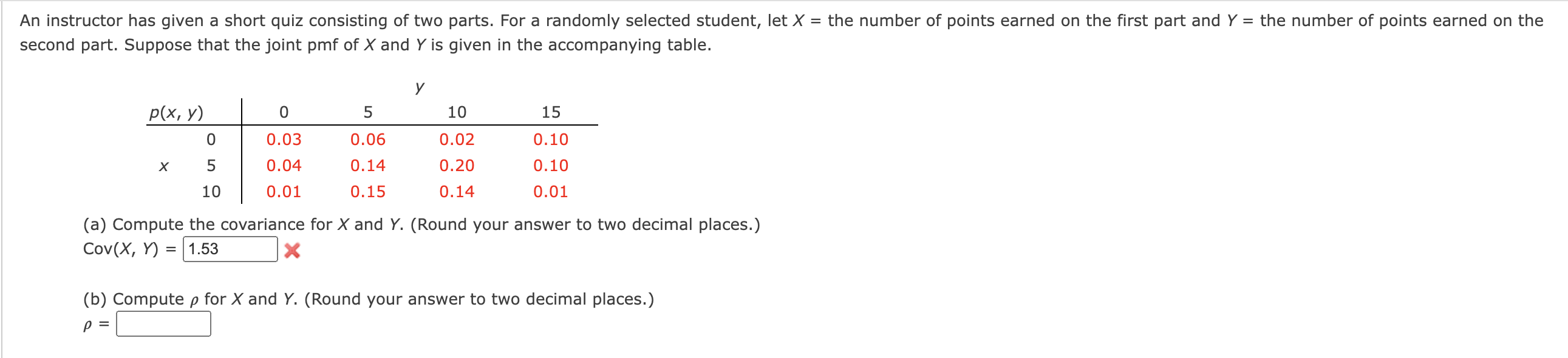 Solved second part. Suppose that the joint pmf of X and Y is | Chegg.com