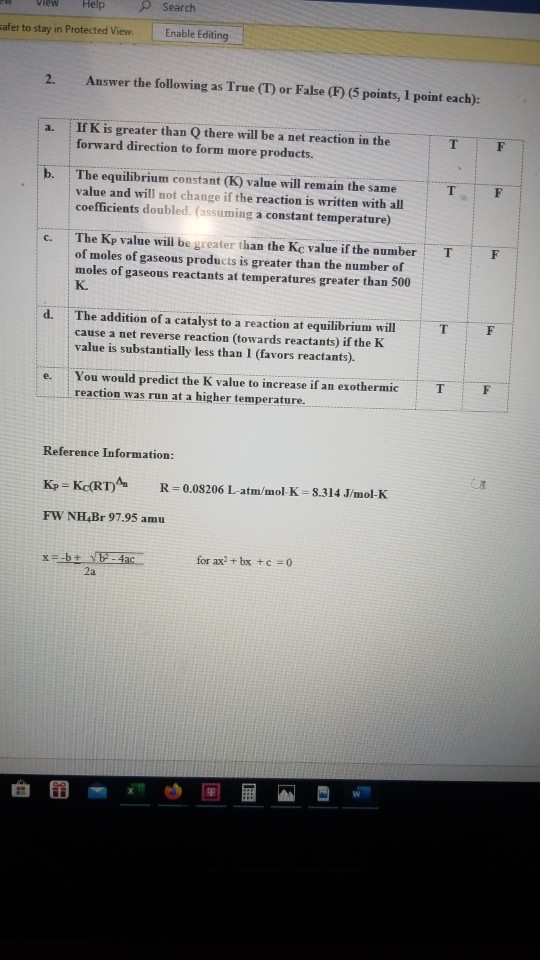 Solved to stay in Protected View Enable Editing 1. Indicate | Chegg.com