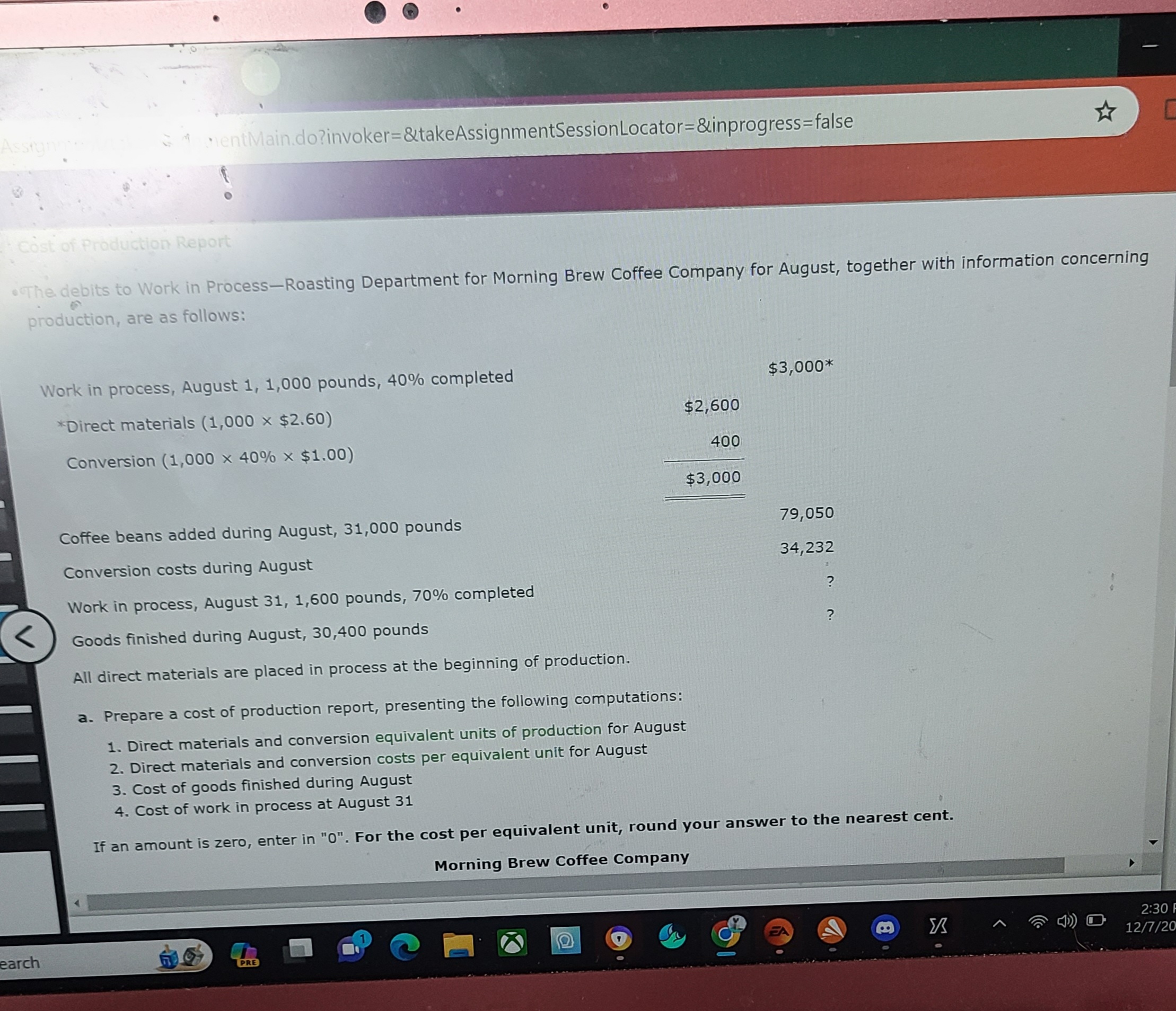 Solved Costs allocated to completed and partially completed | Chegg.com