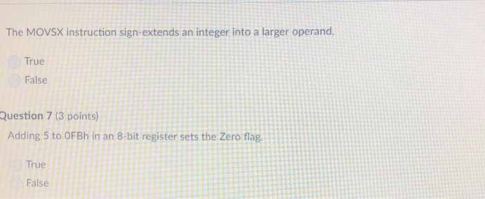 The Movsx Instruction Sign-extends an Integer Into a Larger Operand ...