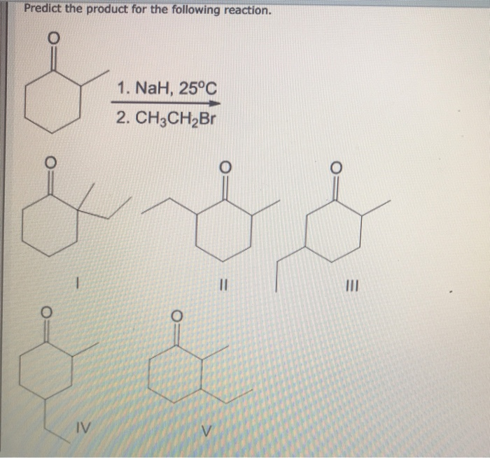 Solved Predict the product for the following reaction. 1. | Chegg.com