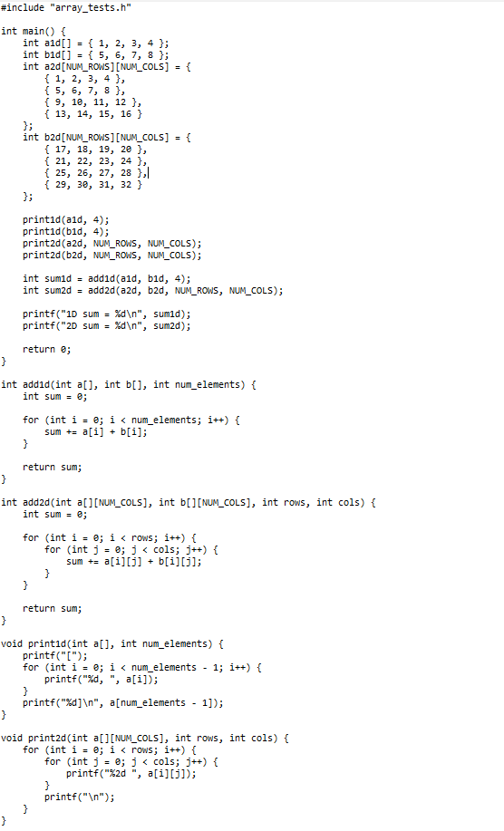 Solved A developer created an array test program that | Chegg.com