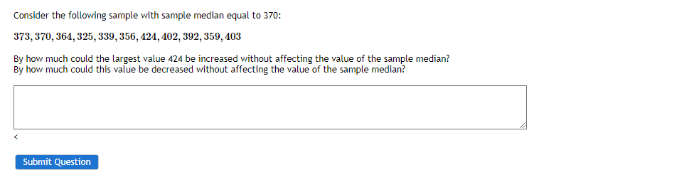 Solved Consider the following sample with sample median | Chegg.com