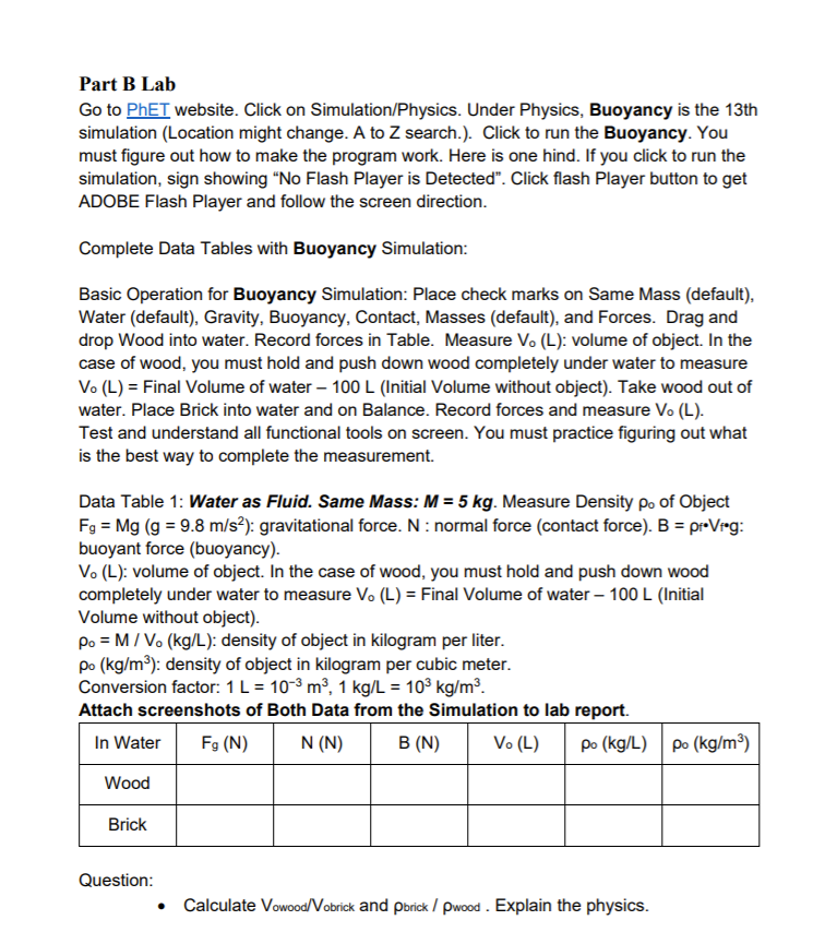 Part B Lab Go to PhET website. Click on | Chegg.com