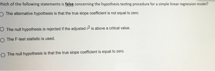 Solved hich of the following statements is false concerning | Chegg.com