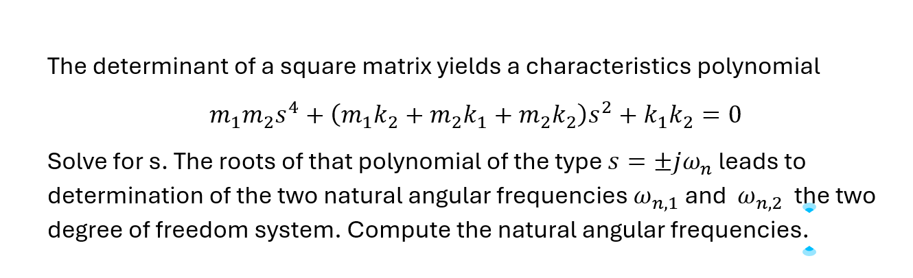 The determinant of ﻿a square matrix yields a | Chegg.com